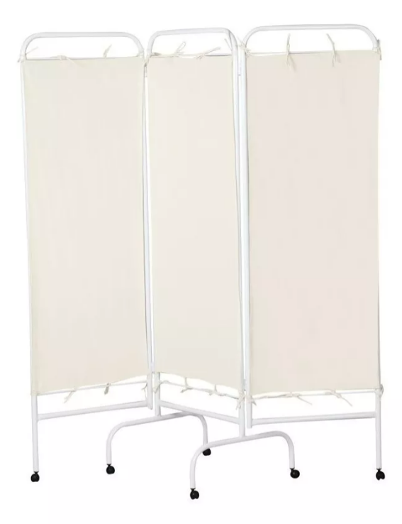 Biombo Hospitalar Triplo Esmaltado Divisória Em Algodão - Indusfort ...