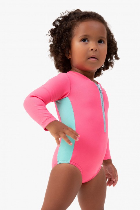 Maio Infantil Com Ziper Rosa Blush Dedeka Maria Pirulita Maria Pirulita Nacionais E Importados