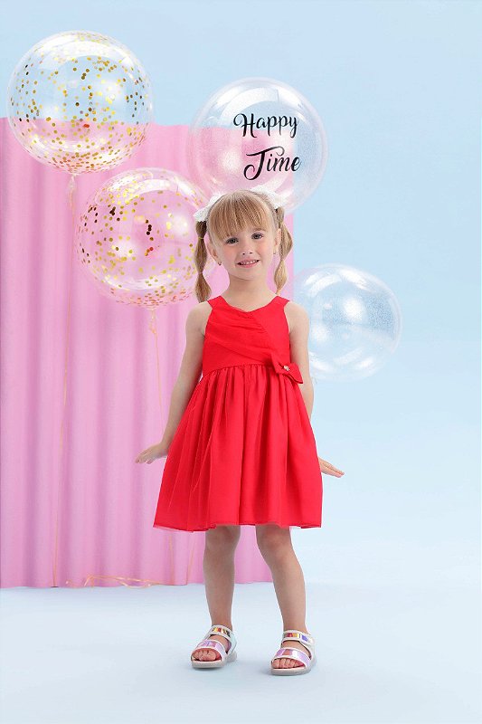 Vestido Infantil Vermelho Happy Time Mon Sucre Verão 2023 - Maria ... Vestido Infantil Vermelho Happy Time Mon Sucre Verão 2023 - Maria ...