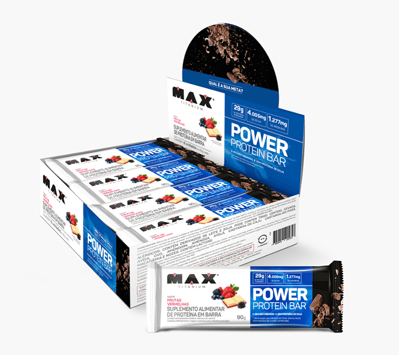 Power Protein Bar MAX TITANIUM 90g - AT SUPLEMENTOS