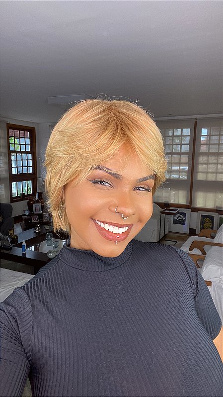 Peruca Fibra Futura Pixie Krs 509 Ariela Loiro 409 - Cia dos Cabelos - Tudo para seus Cabelos ...