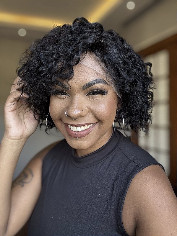 Peruca Invisível Part Cabelo Humano Cacheado Divina 1B - Cia dos Cabelos - Tudo para seus ...