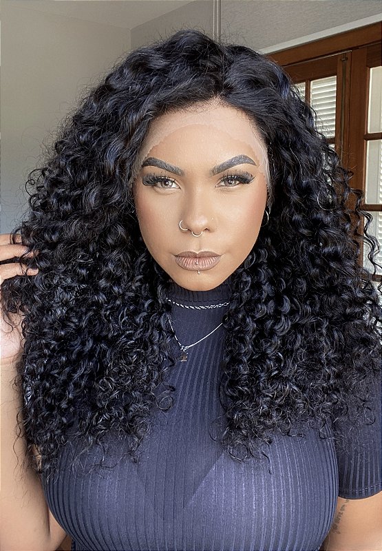 Peruca Lace Front Cabelo Humano Cacheado Iza - Cia dos Cabelos - Tudo ...