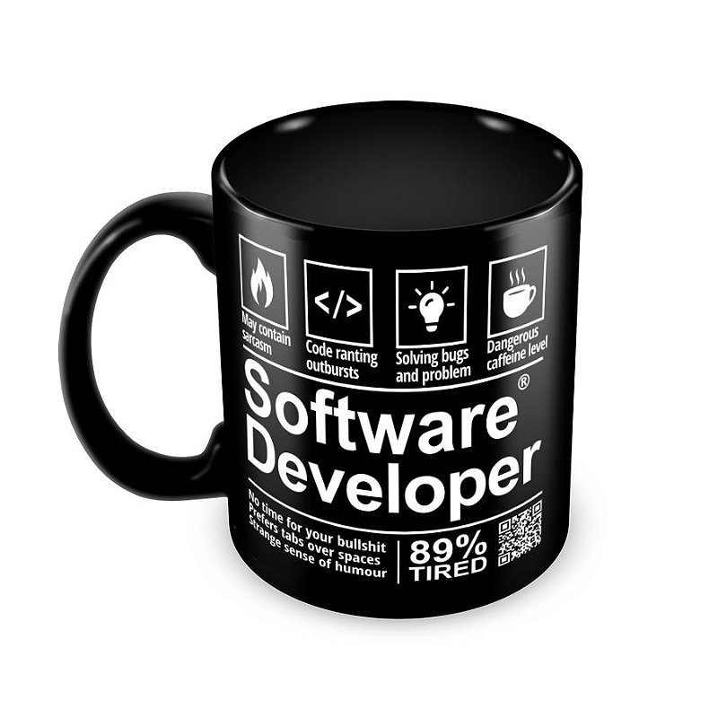 Caneca Software Developer Preta Caneca Do Dev Canecas E Produtos De