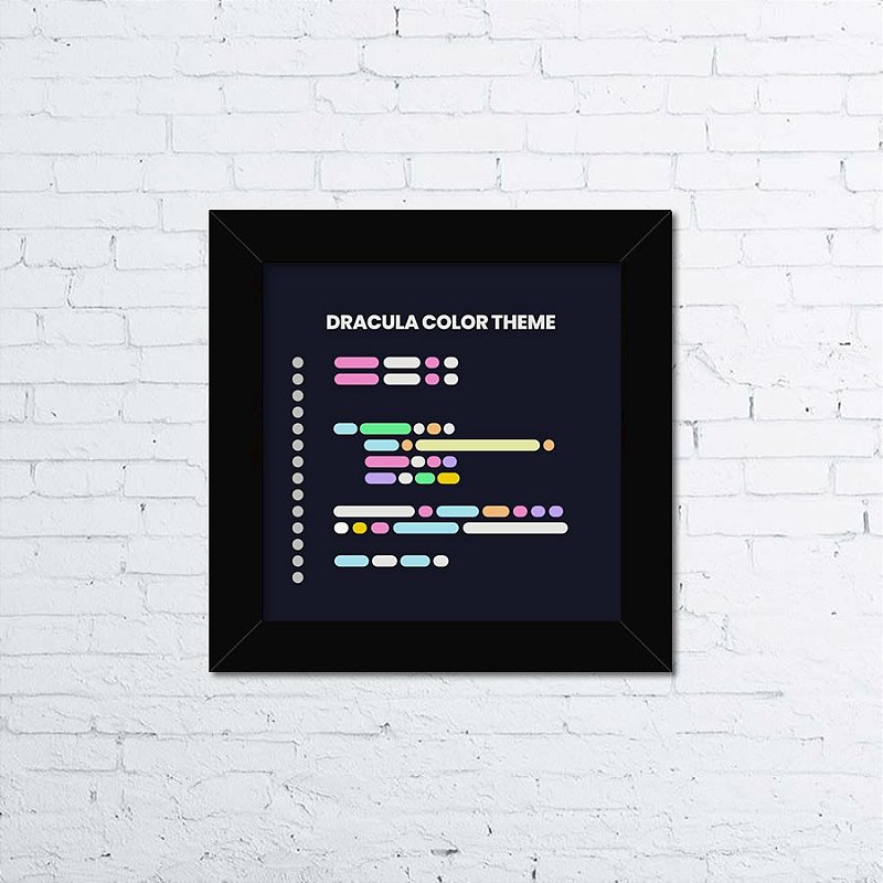 Quadro Dracula Theme - Caneca do Dev - Canecas e produtos de programação