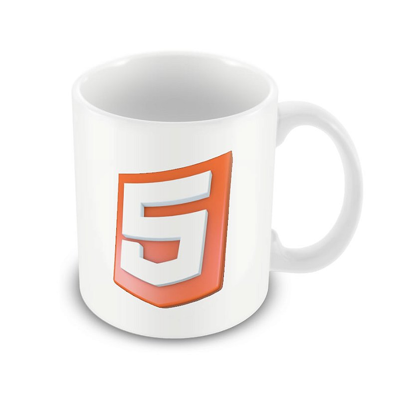 Caneca HTML5 3D - Caneca do Dev - Canecas e produtos de programação