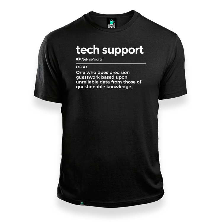 Camisa Tech Support Definition Preta - Caneca do Dev - Canecas e ...