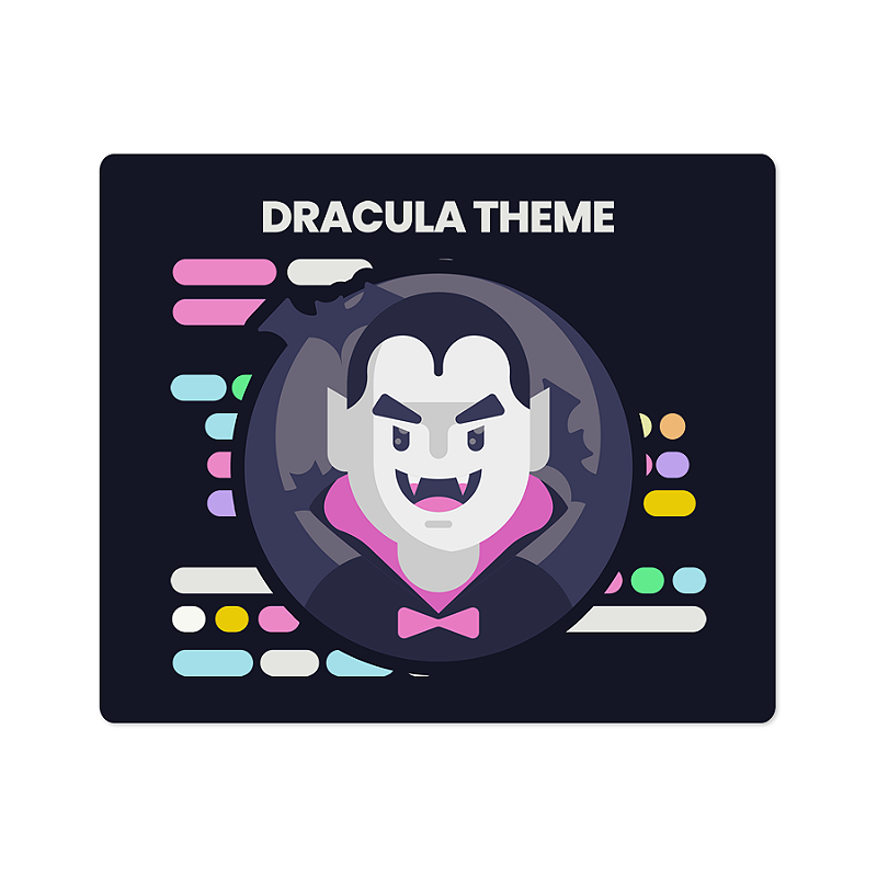 Mouse Pad Dracula Theme - Caneca do Dev - Canecas e produtos de programação