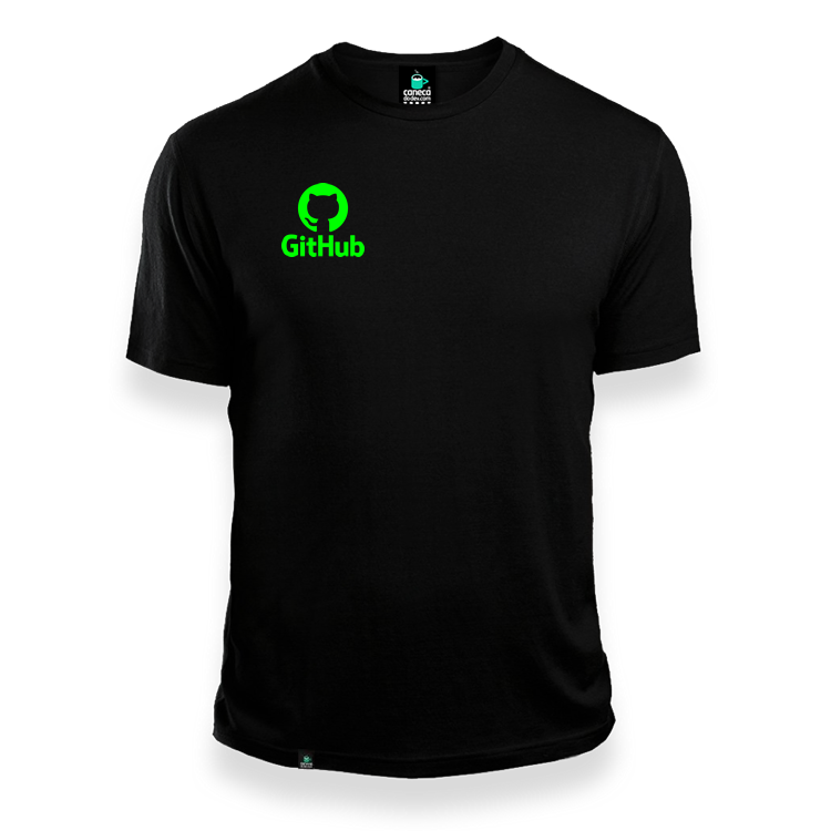 Camisa Github Invertocat Fluorescente Preta - Caneca do Dev - Canecas e ...