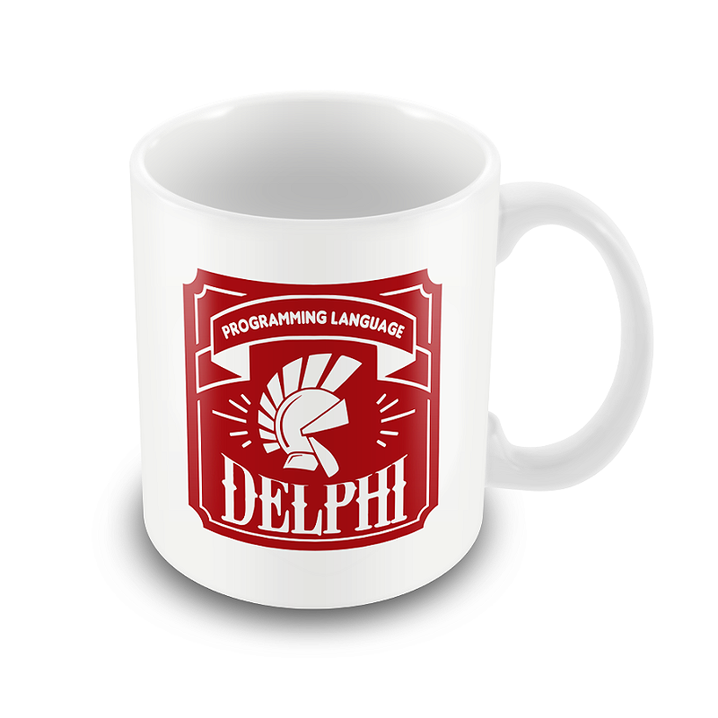 Caneca Delphi Retrô - Caneca do Dev - Canecas e produtos de programação