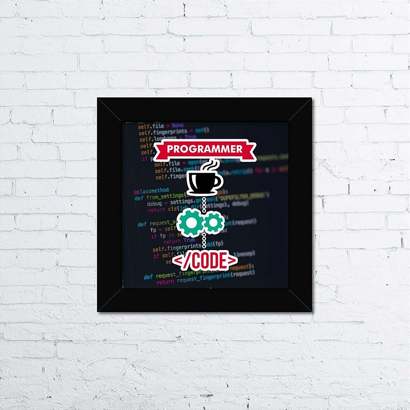 Quadro Programmer Coffee Code - Caneca do Dev - Canecas e produtos de ...