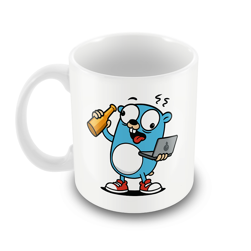 Caneca Drunk Gopher - Caneca do Dev - Canecas e produtos de programação