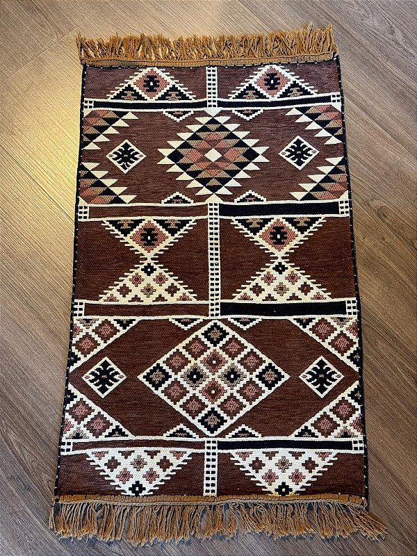 Tapete - Turco - 0,90 x 0,53CM - Marrom e Bege - Marrocos For You ...