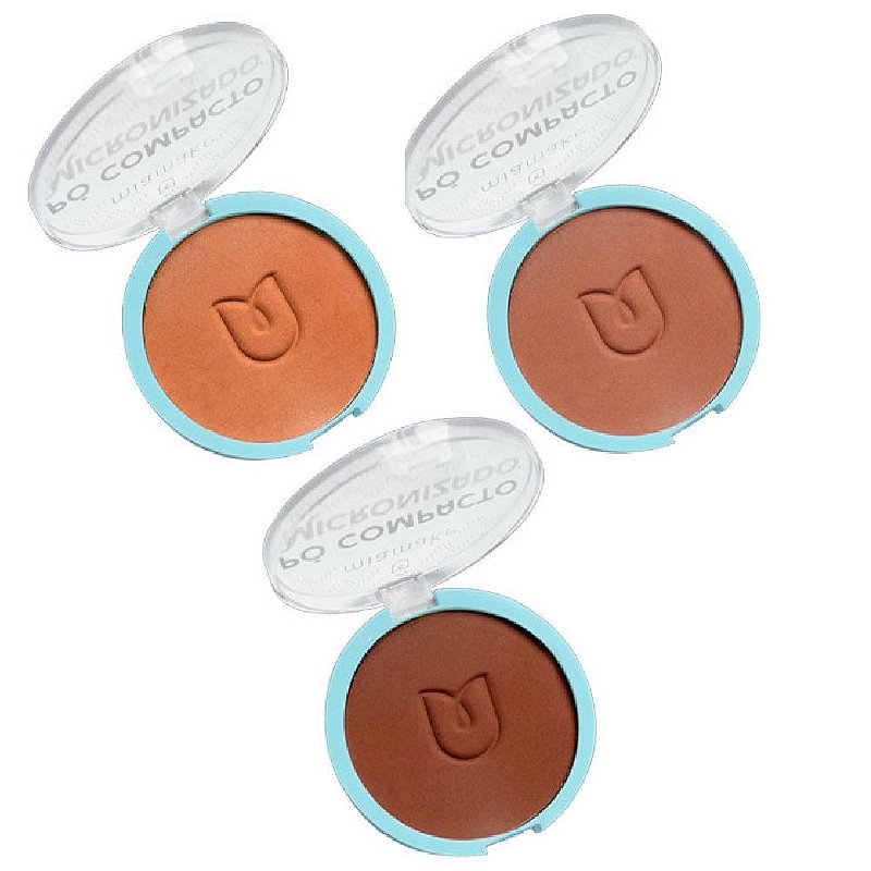 Mia Make - Pó Compacto Micronizado Cores Escuras 246 - 06 Unid ...