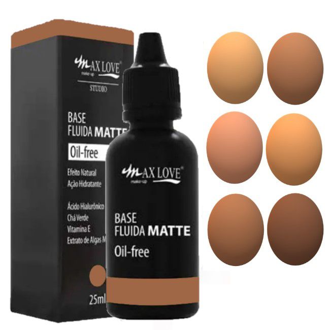 Max Love - Base Fluida MatteTons Escuros 306 a 311 - 06 Unid ...