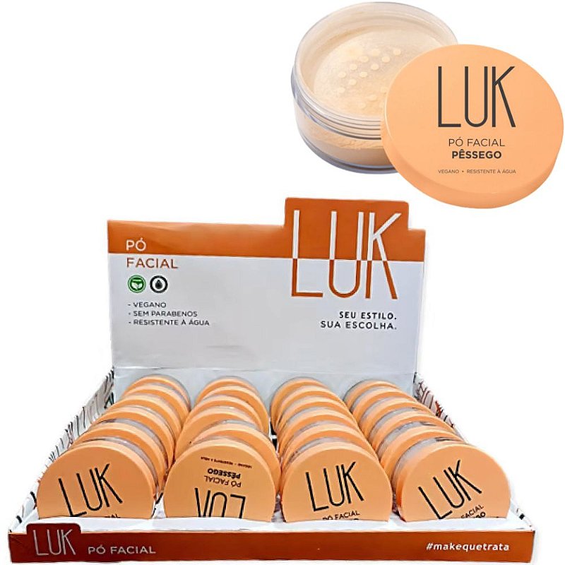 Luk Makeup - Pó Solto Vegano Pêssego LM24BX - Box c/24 - Distribuidora ...