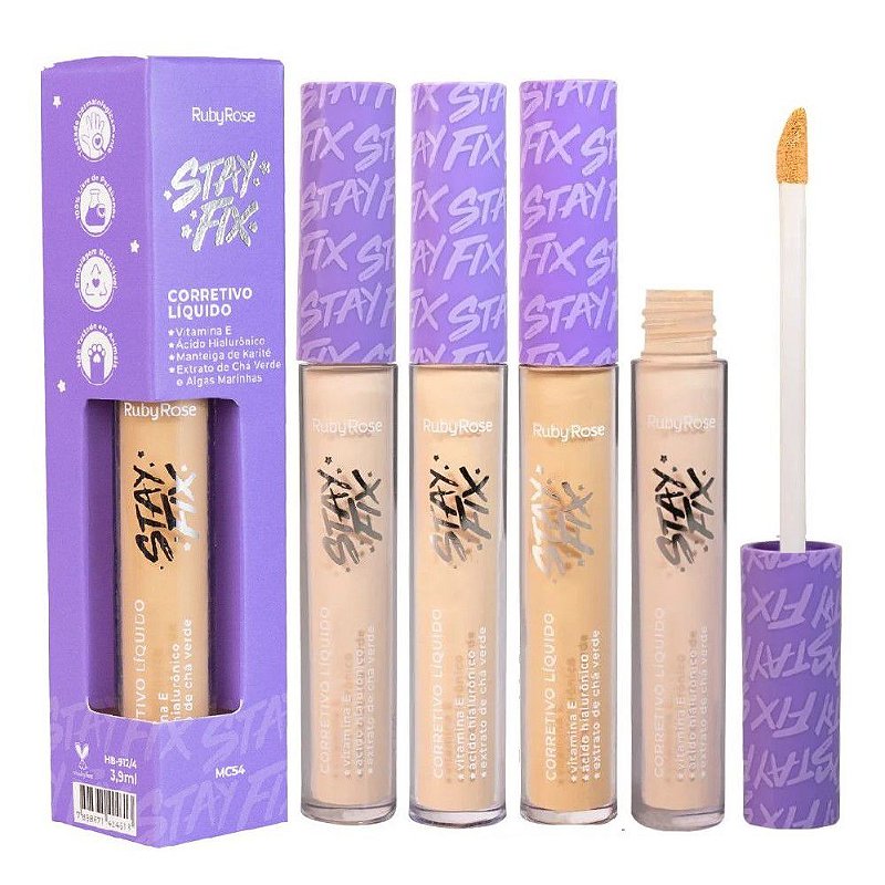 Ruby Rose - Corretivo Stay Fix Tons Claros HB912G1 - 06 Unid ...