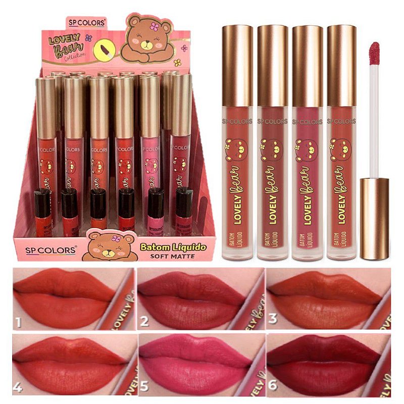 SP Colors - Batom Liquido Matte Lovely Bear SP277 - 24 Unid - Distribuidora JCF: Maquiagem e ...