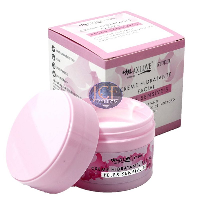 Max Love - Creme Hidratante Facial Peles Sensiveis - Distribuidora JCF ...