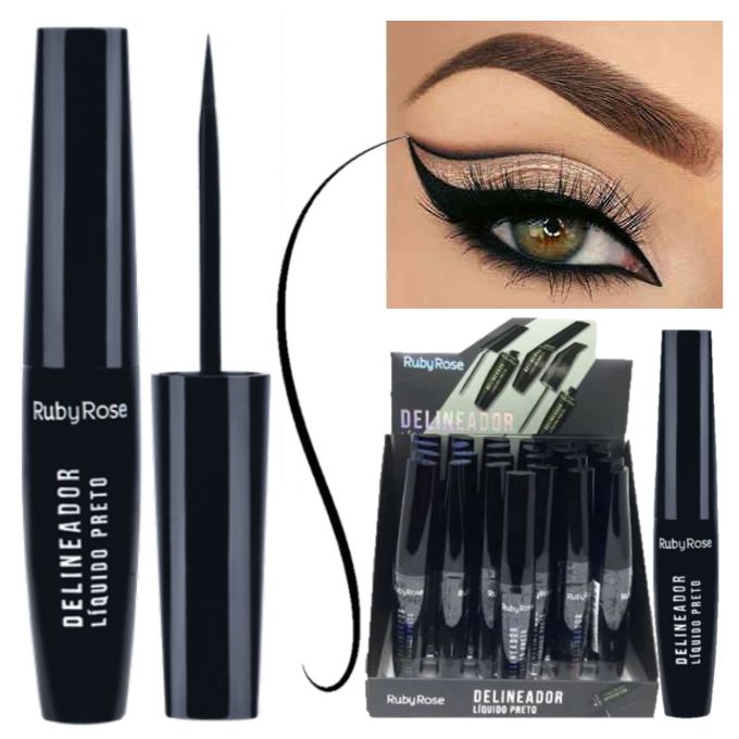 Delineador Liquido Preto Ruby Rose HB8406 - 24 Unid - Distribuidora JCF ...