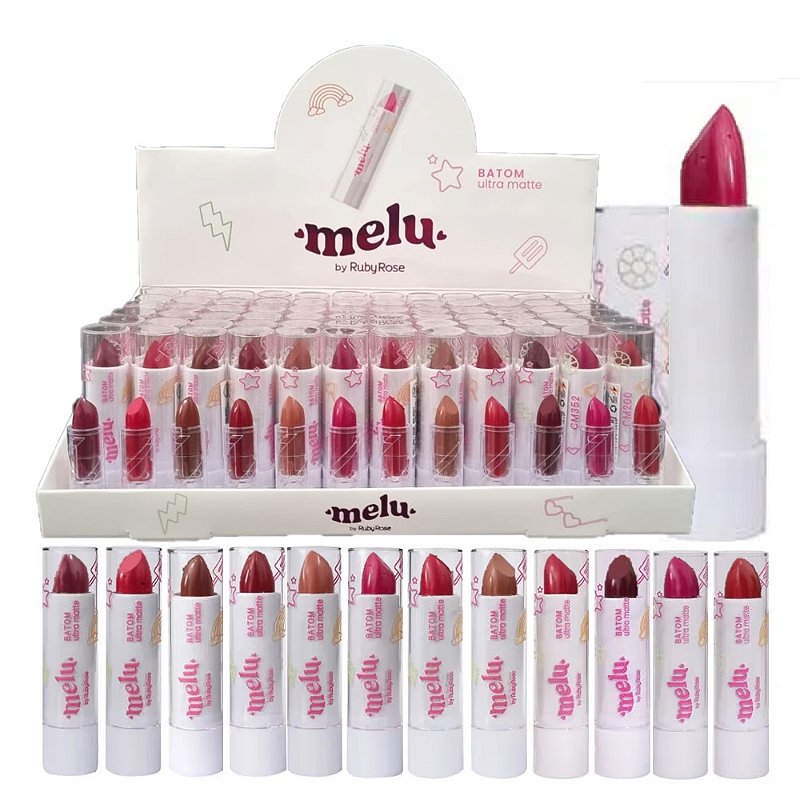 Batom Ultra Matte Melu Atacado Ruby Rose RR 8521 Revenda Box ...