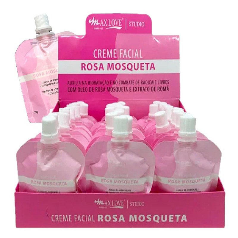 Max Love - Creme Facial Rosa Mosqueta Hidratante 50g - 42 Un ...