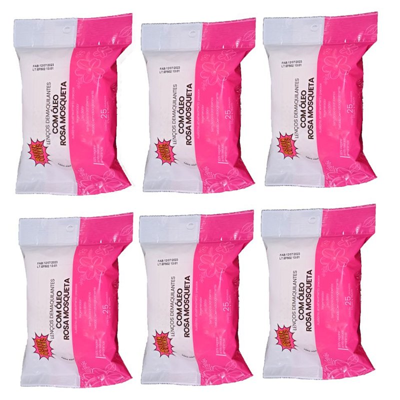 Super Poderes Lenço Demaquilante Rosa Mosqueta LDSP05 - 6Un ...
