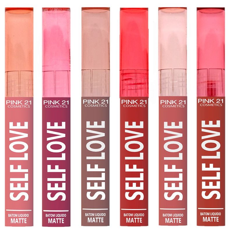 Pink 21 - Batom Líquido Matte Self Love CS3711 A - 6 Und ...