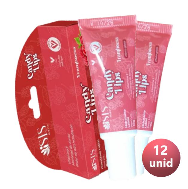 Isis - Hidratante Labial Candy Balm Lips Framboesa - 12 Und - Distribuidora JCF: Maquiagem e ...