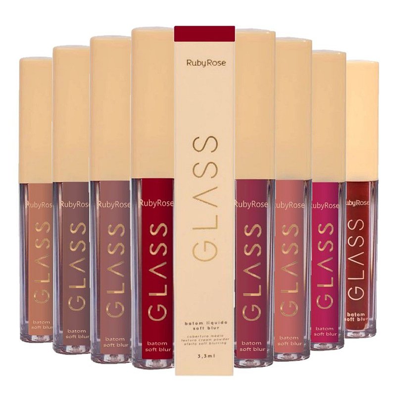 Ruby Rose - Batom Liquido Glass Soft Blur HB579 - UNIT - Distribuidora JCF: Maquiagem e ...