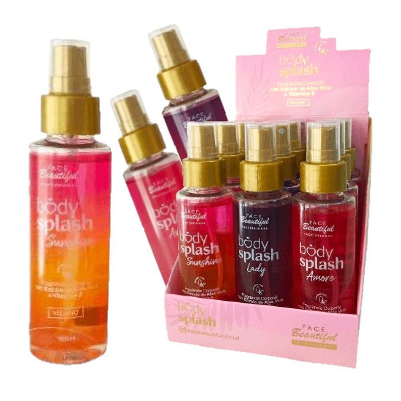 Face Beautiful - Body Splash Vegano (B) - Box C/12 UND - Distribuidora ...