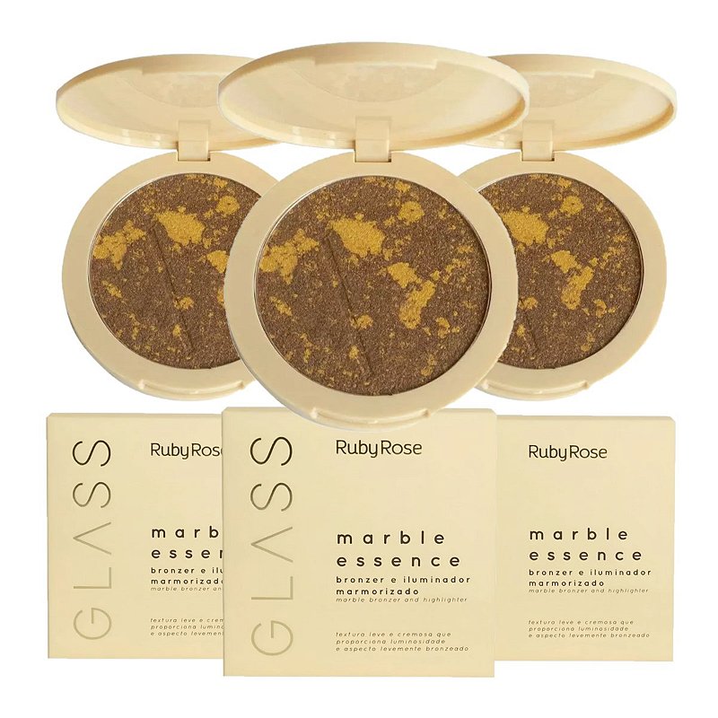Ruby Rose - Bronzer Iluminador Glass Royalty HBF1605 G2 - 6 Und ...