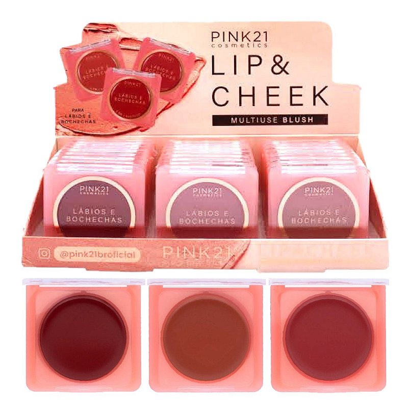 Pink 21 - Blush Labios e Bochechas CS4708 - 24 Und - Distribuidora JCF: Maquiagem e Cosméticos ...