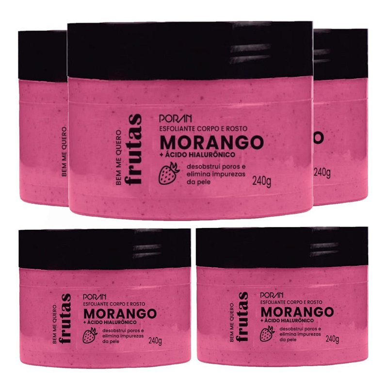 Poran - Esfoliante Corpo e Rosto Morango PR240 - 6 Und - Distribuidora JCF: Maquiagem e ...