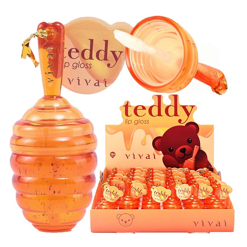 Vivai - Lip Gloss Pote de Mel Teddy 3183 - 36 Und - Distribuidora JCF ...