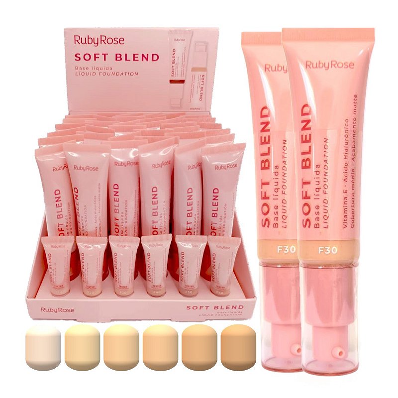Ruby Rose - Base Facial Liquida Soft Blend HBM301 G1 - 36 Unid ...