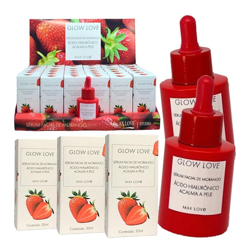 Max Love - Serum Glow Love Morango Vegano - 36 Und - Distribuidora JCF ...