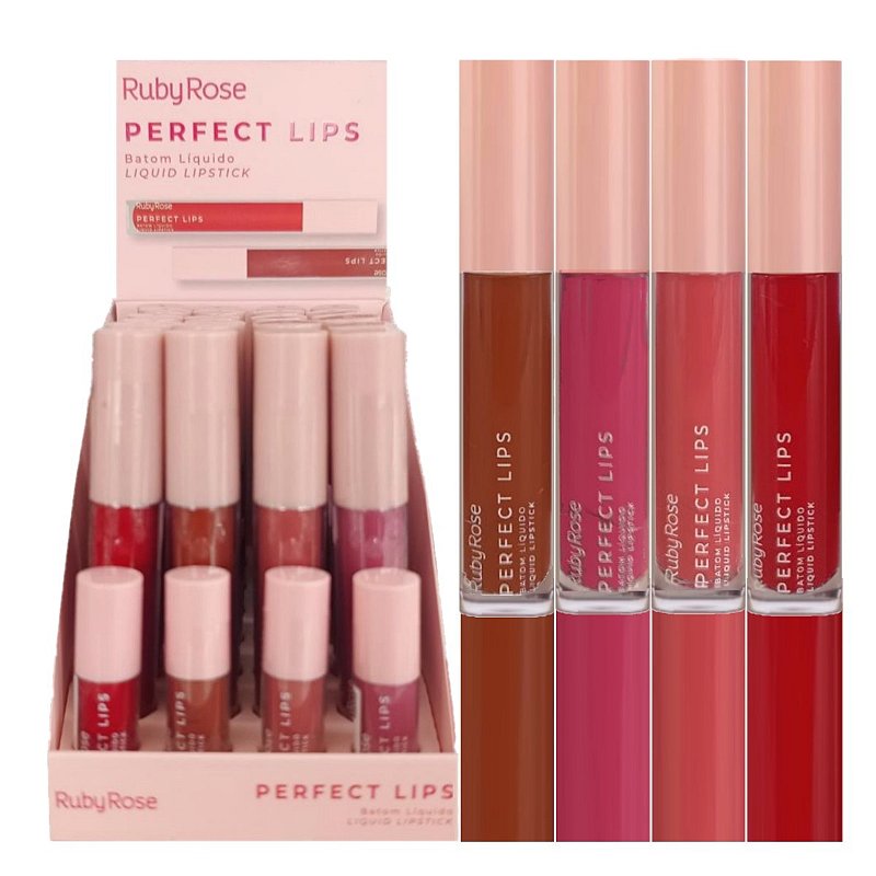 Ruby Rose - Batom Liquido Perfect LIps HB L6200 G2 - 24 un ...