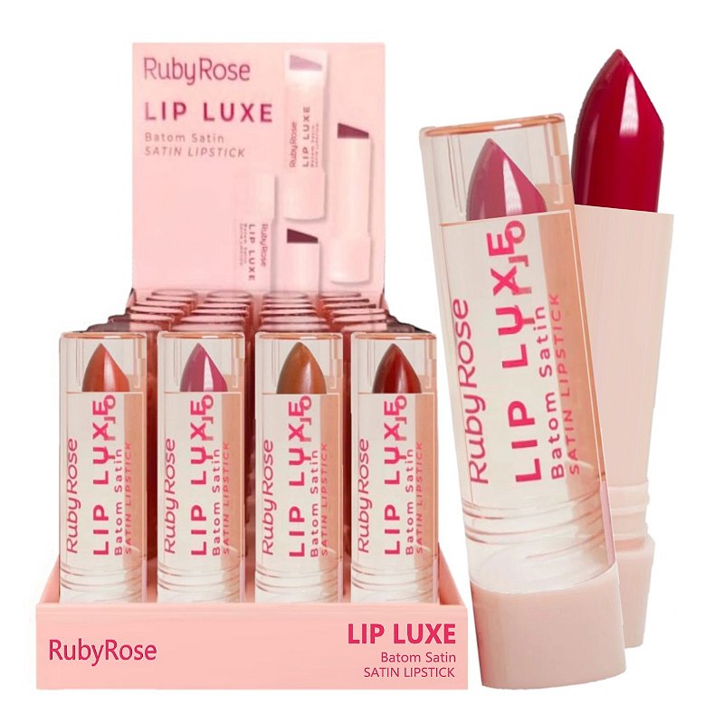 Ruby Rose - Batom Satin Lip Luxe L6000 G2 - 24 Und - Distribuidora JCF: Maquiagem e Cosméticos ...