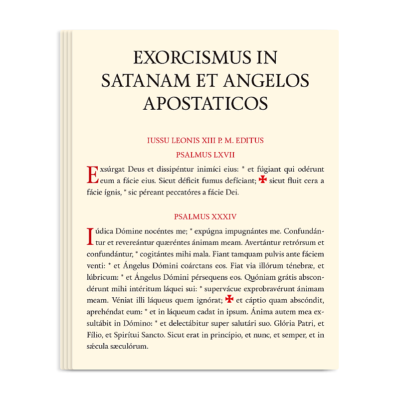 Rito de Exorcismo do Papa Leão XIII para Sacerdotes - Livraria Católica ...