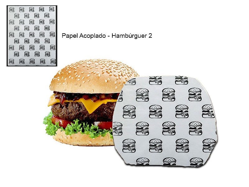 Papel Acoplado Food Frios Lanches Hambúrguer - Papelão&Cia - Caixas de ...