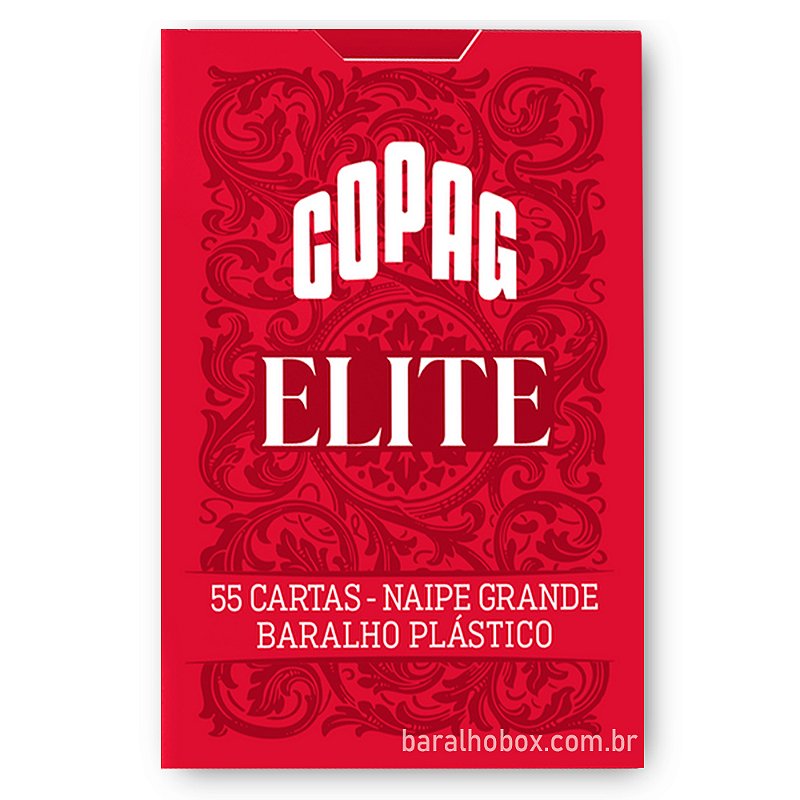 Baralho Copag Elite Vermelho - Baralho Box - Sua loja online de Baralhos