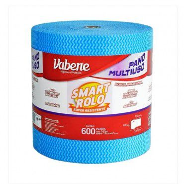 Pano Multiuso Smart Rolo Vabene: 240m, 600 Panos, 35g - Azul - Higiene ...