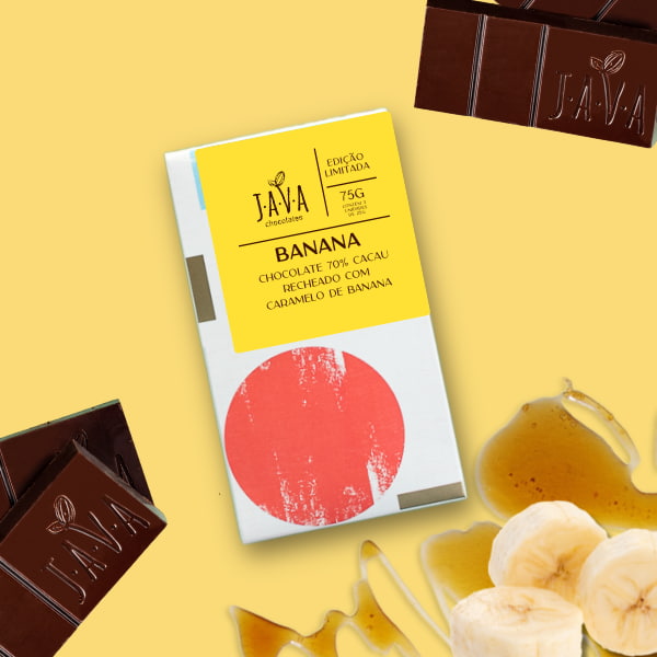 Chocolate com CARAMELO DE BANANA - Loja Online Java Chocolates