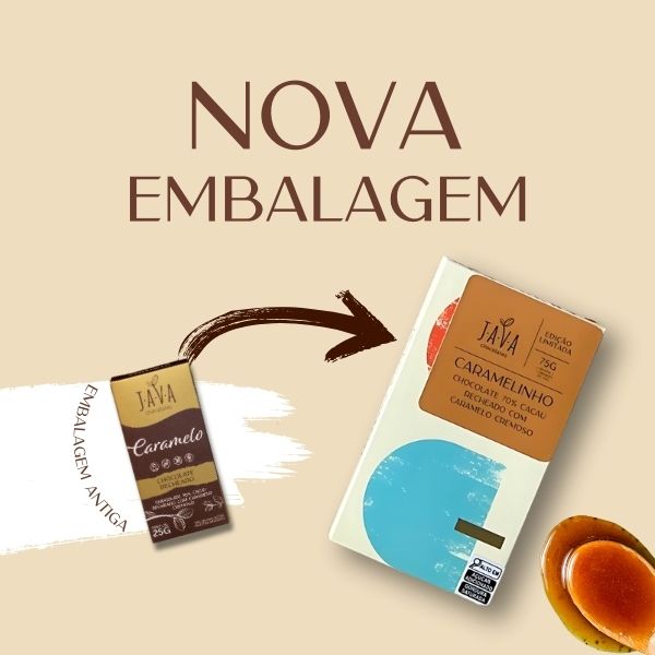 Chocolate com caramelo vegano - Loja Online Java Chocolates