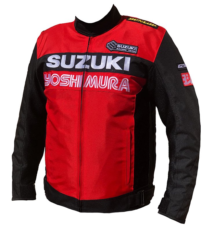 Jaqueta Suzuki Yoshimura Vermelho ou Preto Impermeável - Sparta Motors ...