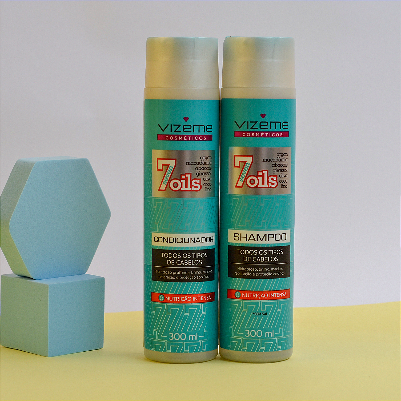Kit Seven Oils - Shampoo e condicionador - 7 óleos - hidratação ...