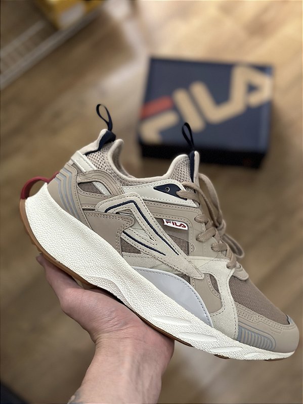 FILA FLOAT HALL (humus/Navy/red) - Corre de Rua
