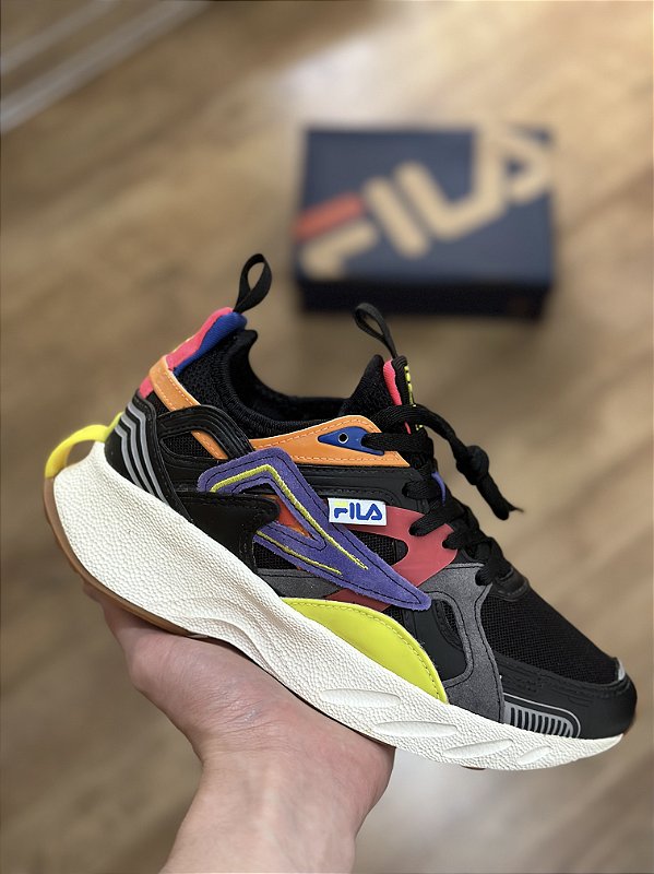 FILA FLOAT HALL (black/purple/green) - Corre de Rua