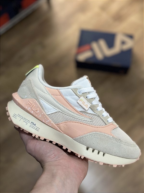 FILA RENNO VINTAGE (bege/salmão) - Corre de Rua